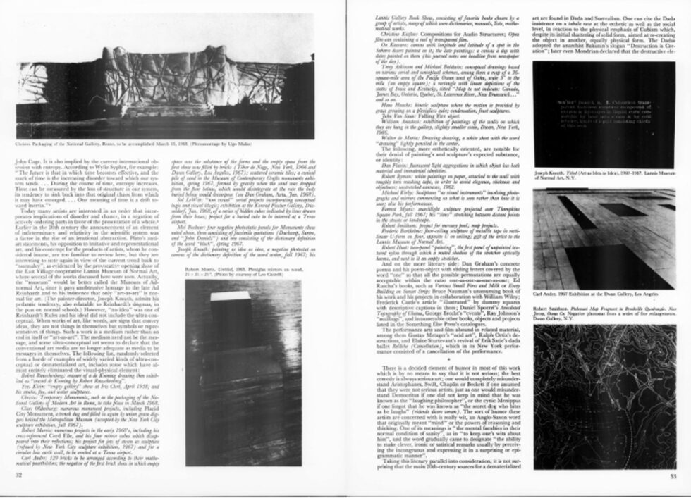 Lucy Lippard: Dematerialization Fifty-Five Years Later, compiled and ...